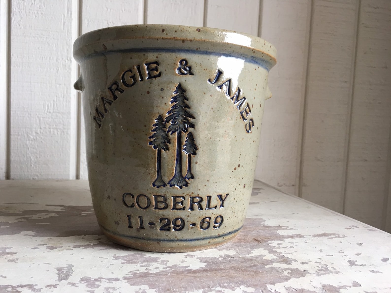 Personalized Stoneware Crock CR Shown With redwoods Logo - Etsy