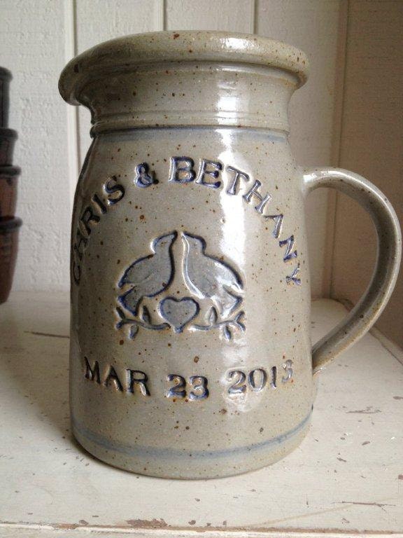 Personalized Stoneware Wedding Pitcher - Etsy