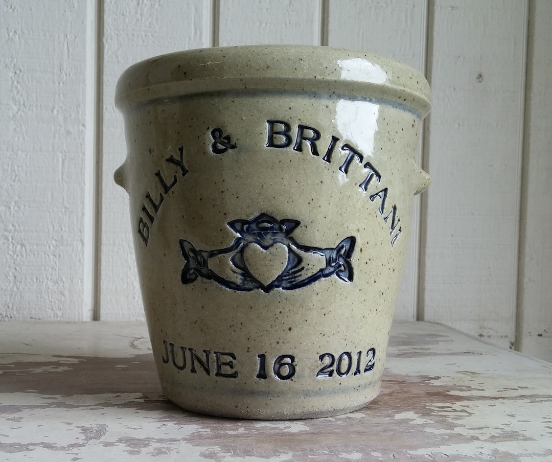 Personalized Stoneware Crock Featuring New Claddagh Logo - Etsy