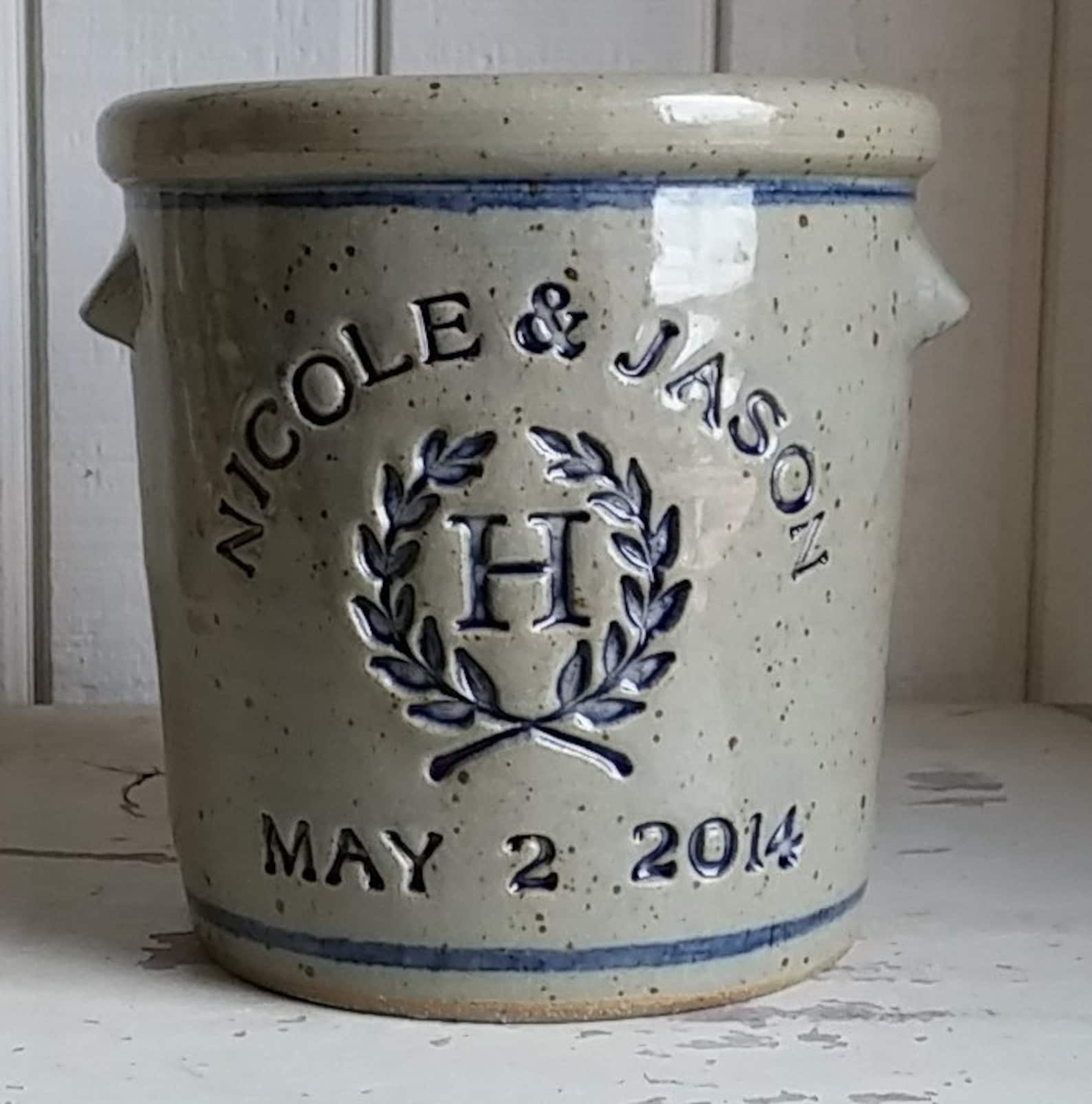 Personalized Stoneware Crock - Etsy