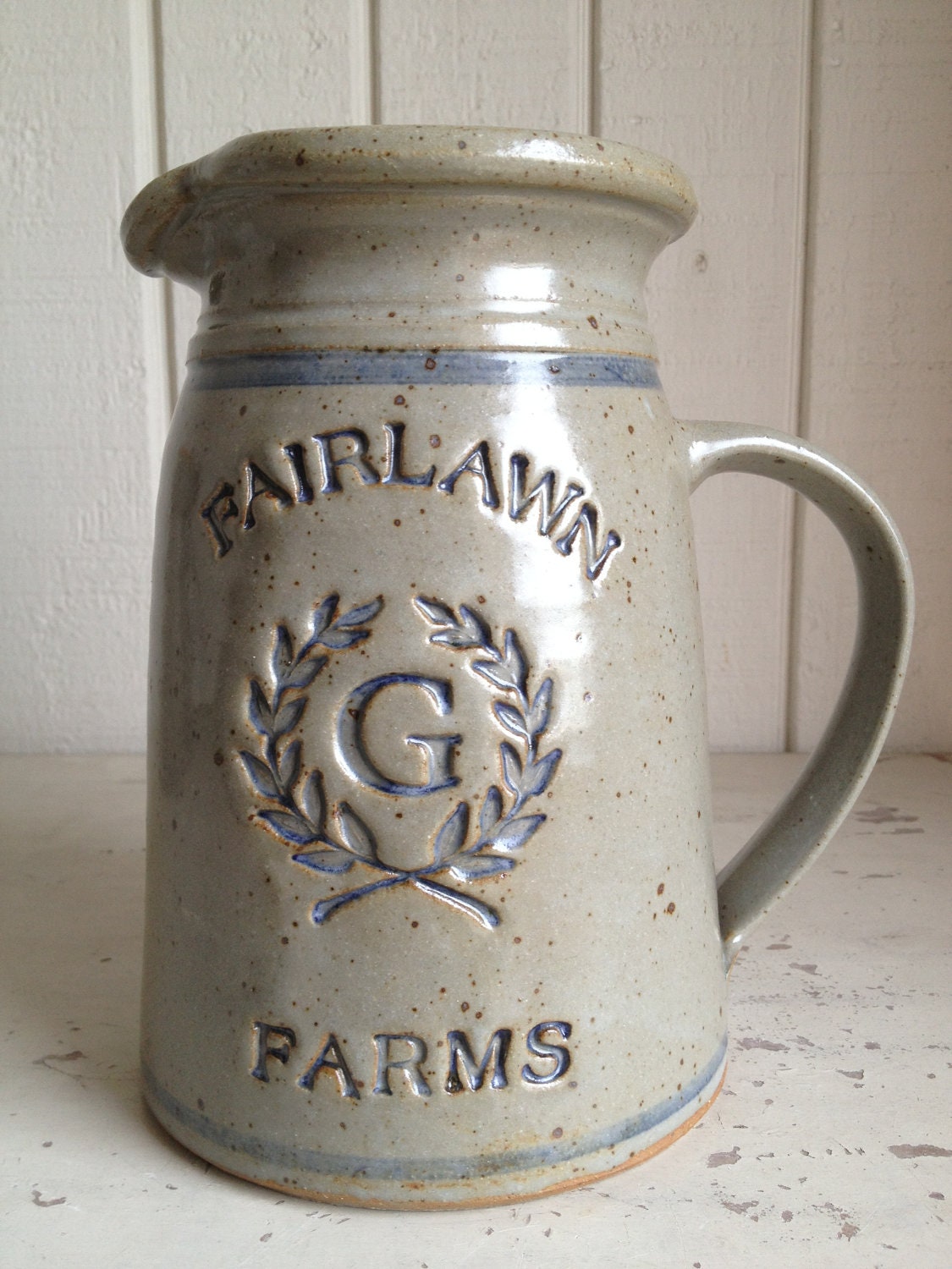 Personalized Stoneware Wedding Pitcher - Etsy