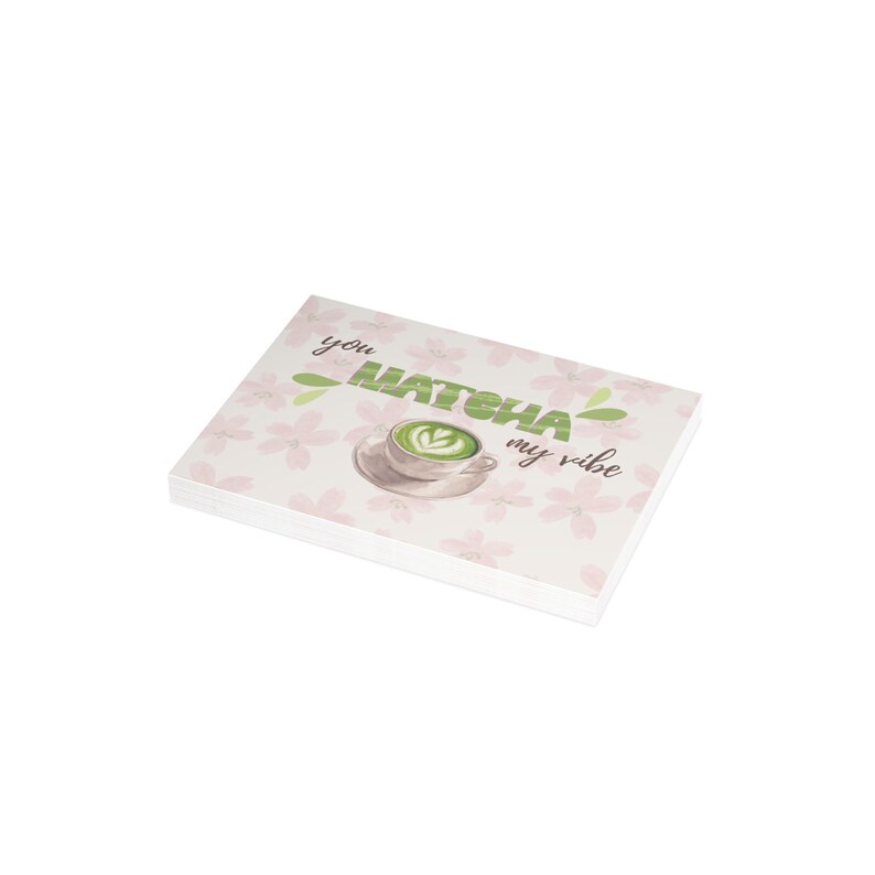 Matcha Watercolor Greeting Card: Trendy Tea Lover, Any Occasion - Etsy