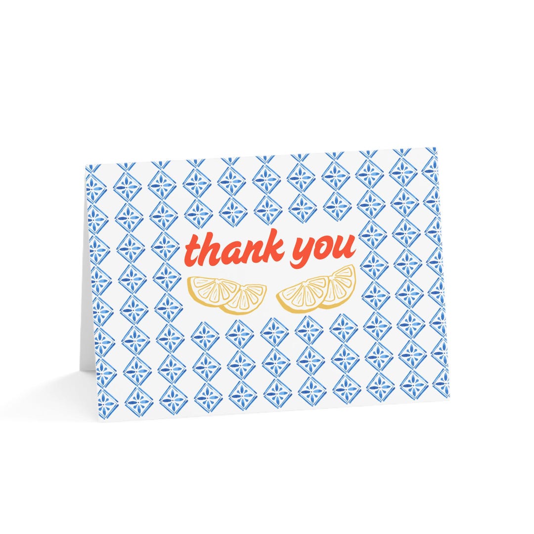 Lemon Thank You Greeting Cards - Set of 1, 10, 30, 50 Pcs, Perfect for ...