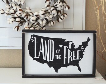 Home of the Free Sign Patriotic Sign Usa Sign Summer Sign - Etsy