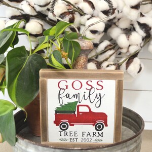 Mini Christmas Tree Farm Sign - Personalized Family - Tiered Tray ...