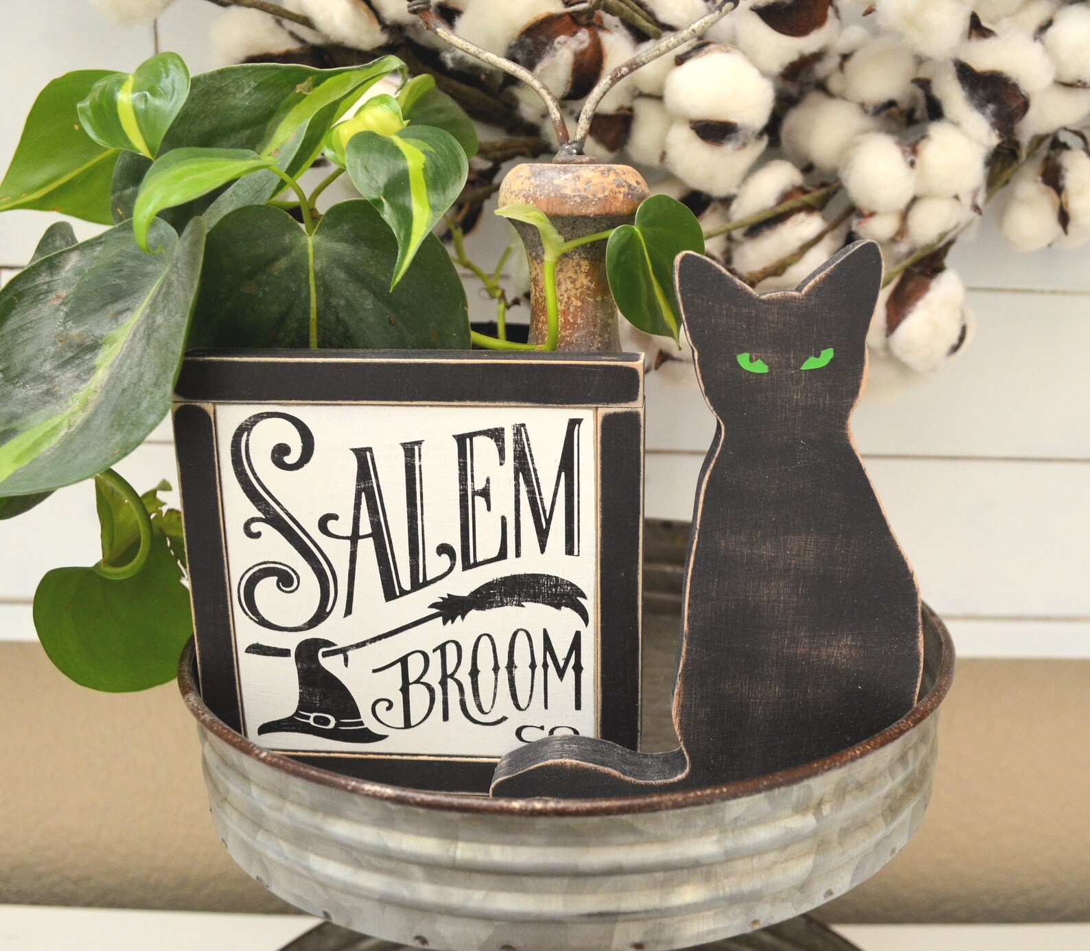 Salem Broom Company Mini Sign - Halloween Tiered Tray Decor - Etsy