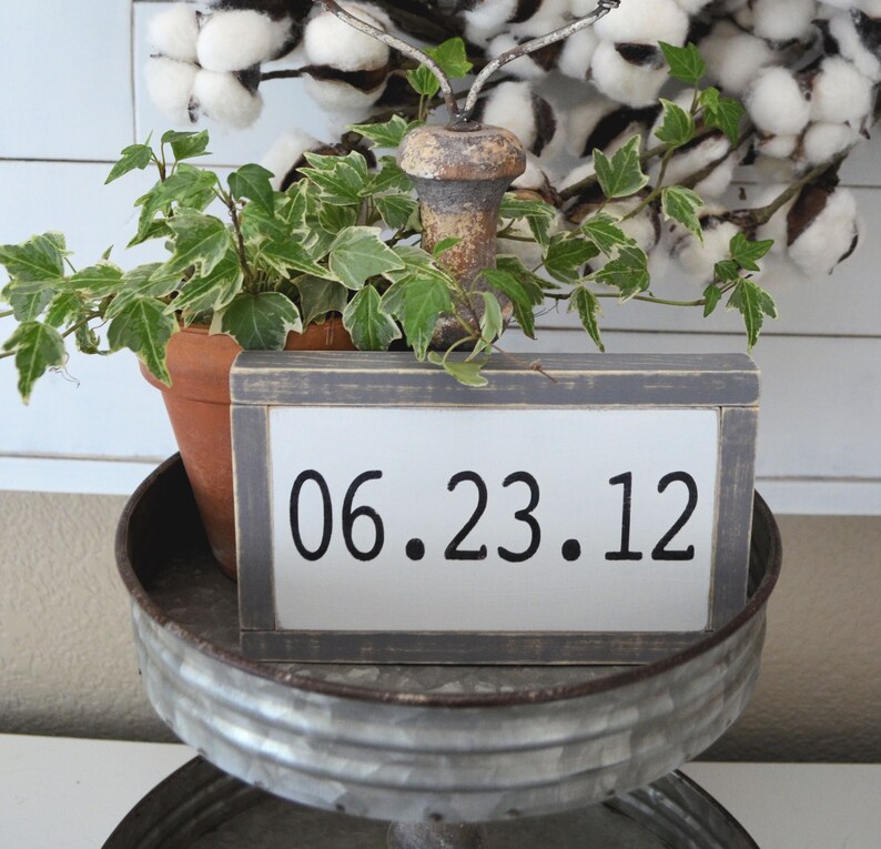 Mini Date Sign Anniversary Tiered Tray Farmhouse Decor - Etsy