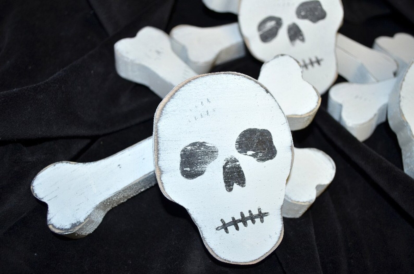 Skull and Bones Skeleton Tiered Tray Decor Halloween | Etsy