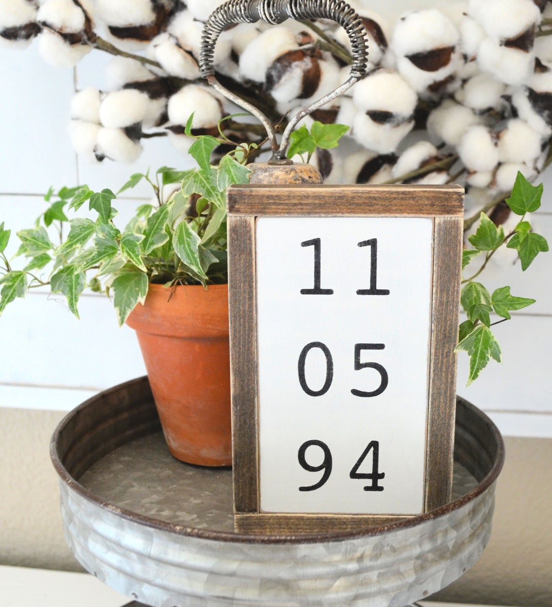 Mini Date Sign - Anniversary - Tiered Tray - Farmhouse Decor - Etsy