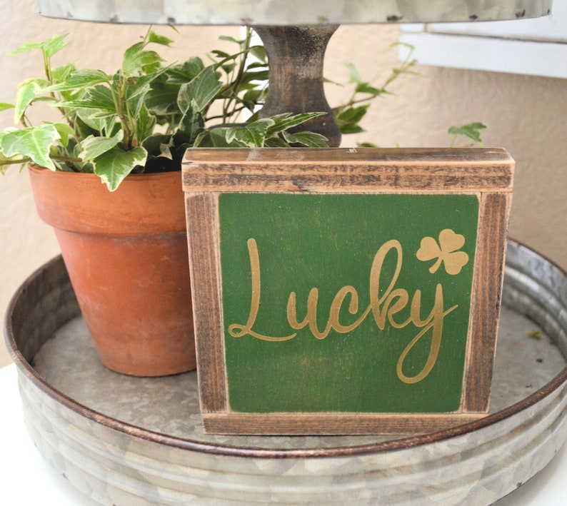 Happy St Patrick's Day Mini Sign Tiered Tray Decor | Etsy