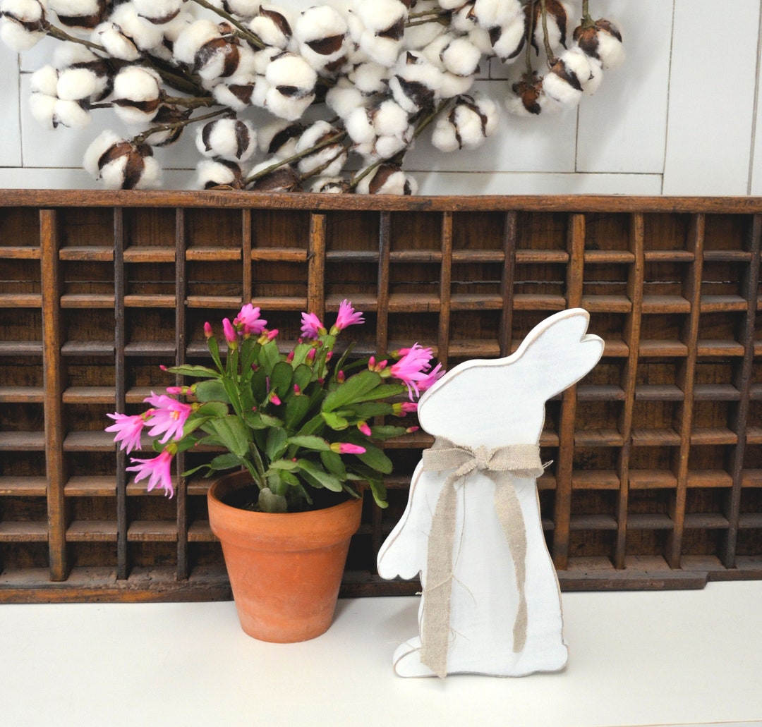 Wooden Bunny - Wood Rabbit - Easter Spring Decor - Etsy