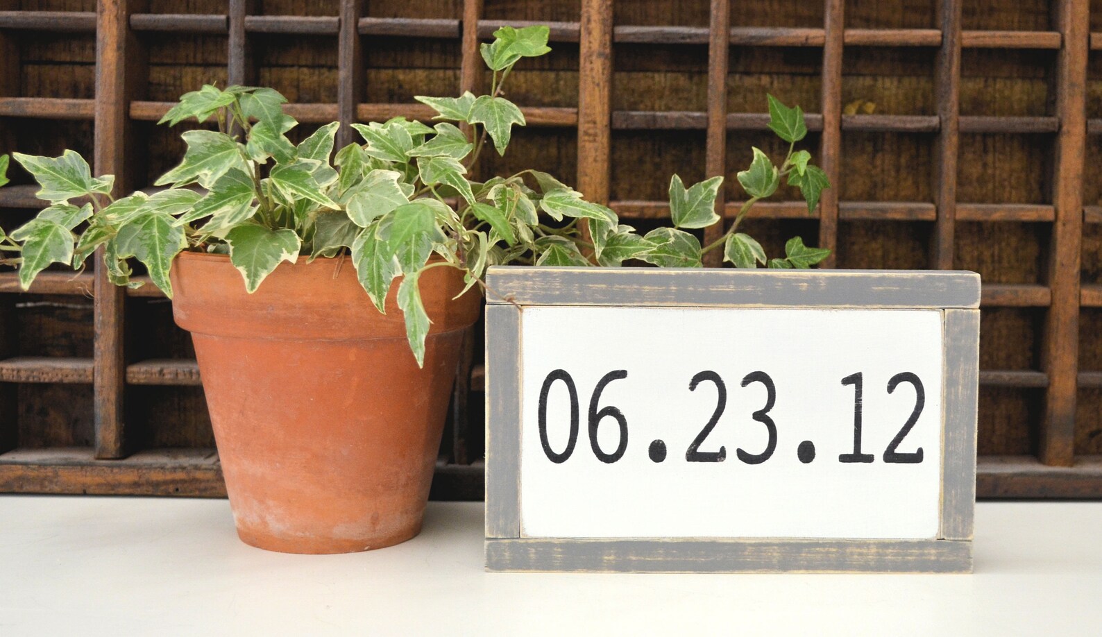 Mini Date Sign Anniversary Tiered Tray Farmhouse Decor | Etsy