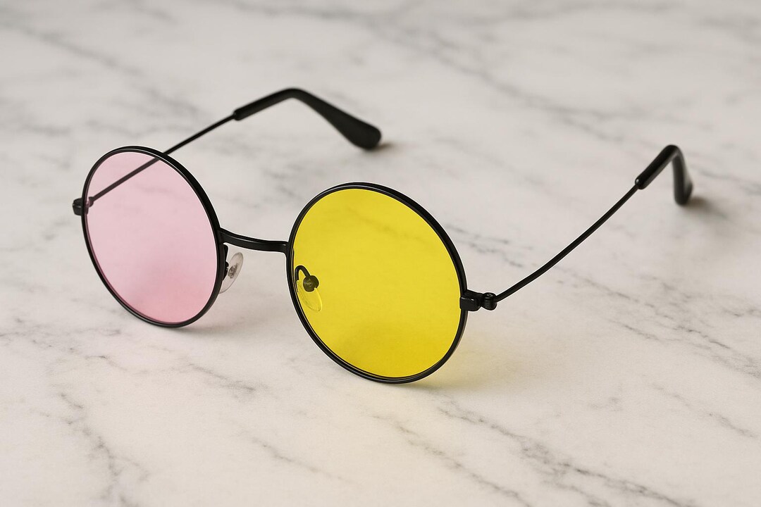Funky Spamton Round Sunglasses, Cool Fancy Dress Glasses, Metal Frame ...