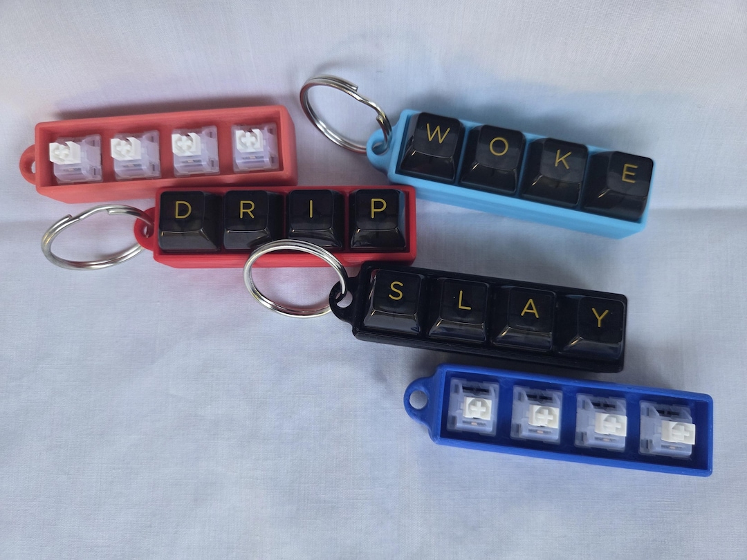 Keyboard Keychain Keycap Fidget Toy - Stress Relief Keycap Toy ...