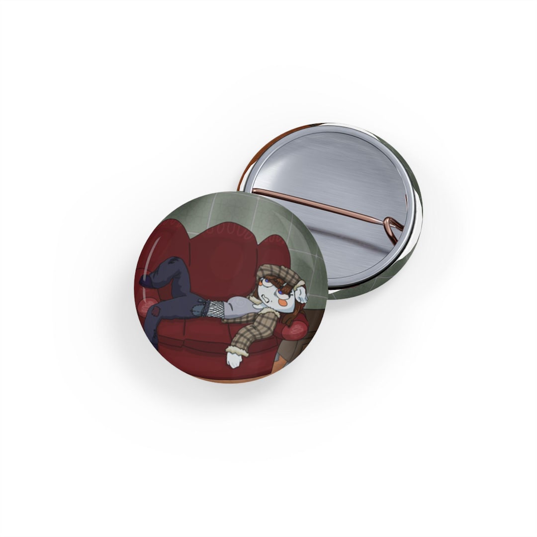 Cozy Pomni Lounging Round Pin | Enamel Button Pin, Cute Cat ...