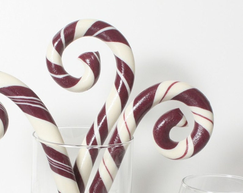 8 Custom Artisan Candy Canes Chunky 10 size Your | Etsy