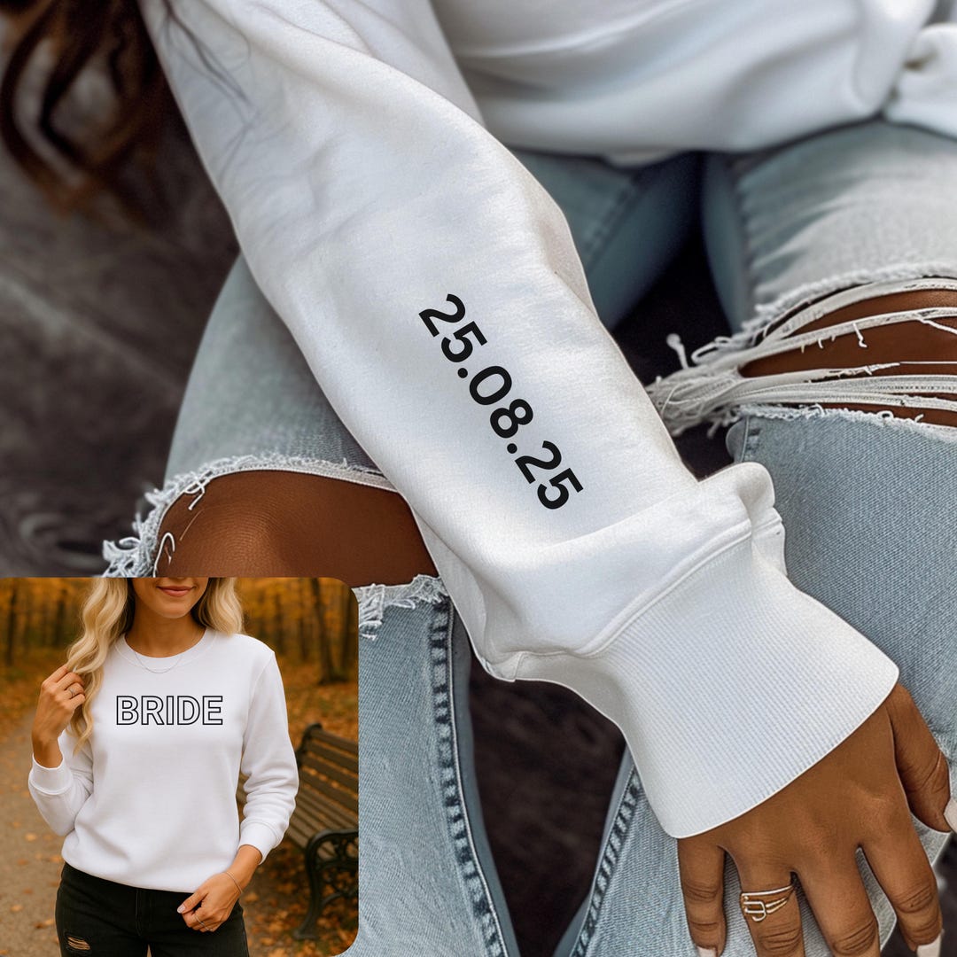 Matching Bride Groom Jumper, Unisex Wedding Crewneck Sweatshirt Jumper ...