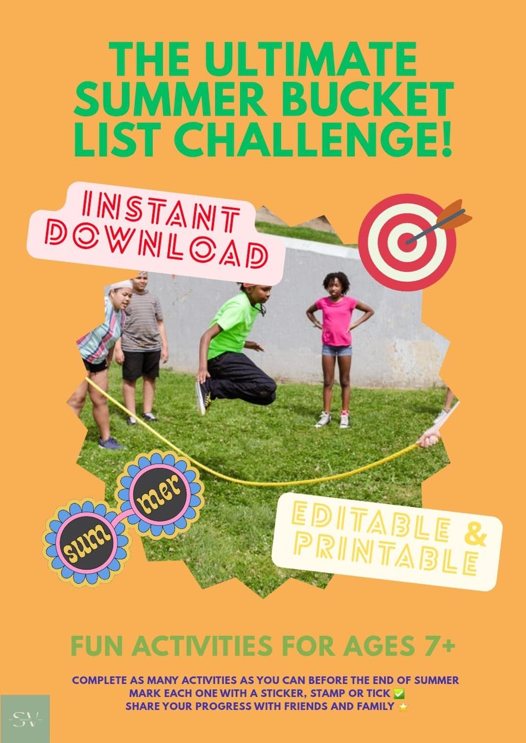 Summer Holidays Activity Planner for Kids Ages 7+ Printable Activity ...