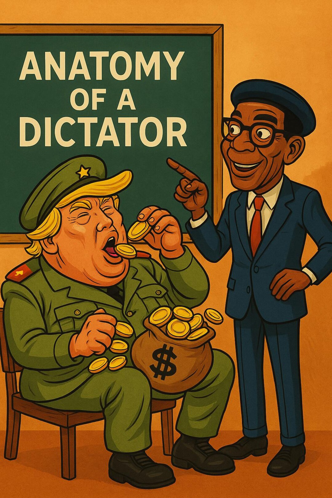 Satirical Political Poster – “anatomy of a Dictator” – Bold Anti ...