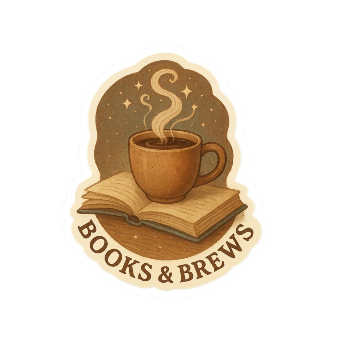 Books & Brews Stickers, Cozy Coffee Stickers, Reading Lover Gifts ...