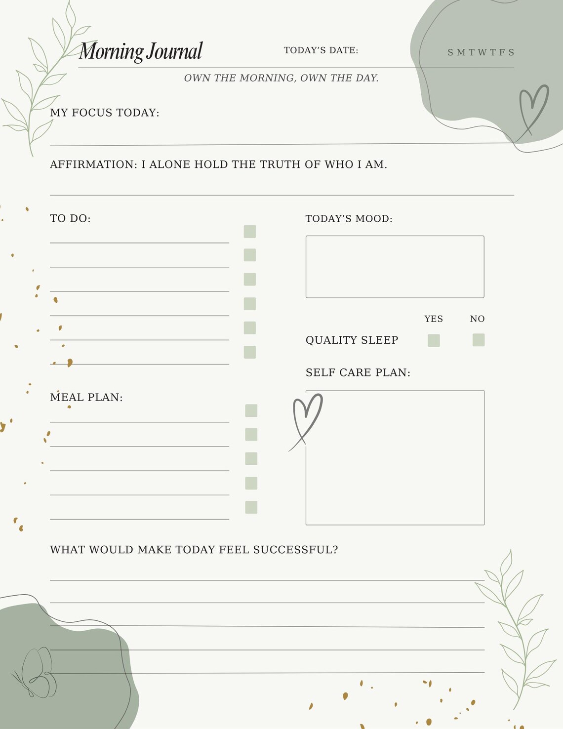 Morning Reset Printable Bundle - Etsy