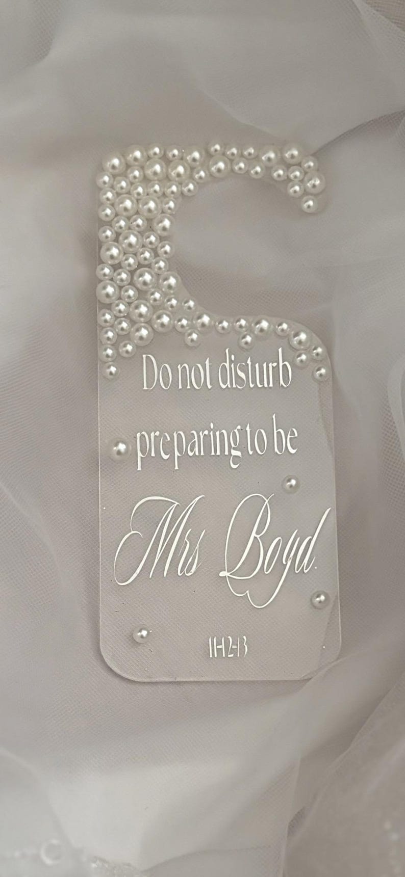 Bridal Door Hanger | Do Not Disturb Preparing to Be Mrs. | Pearl ...