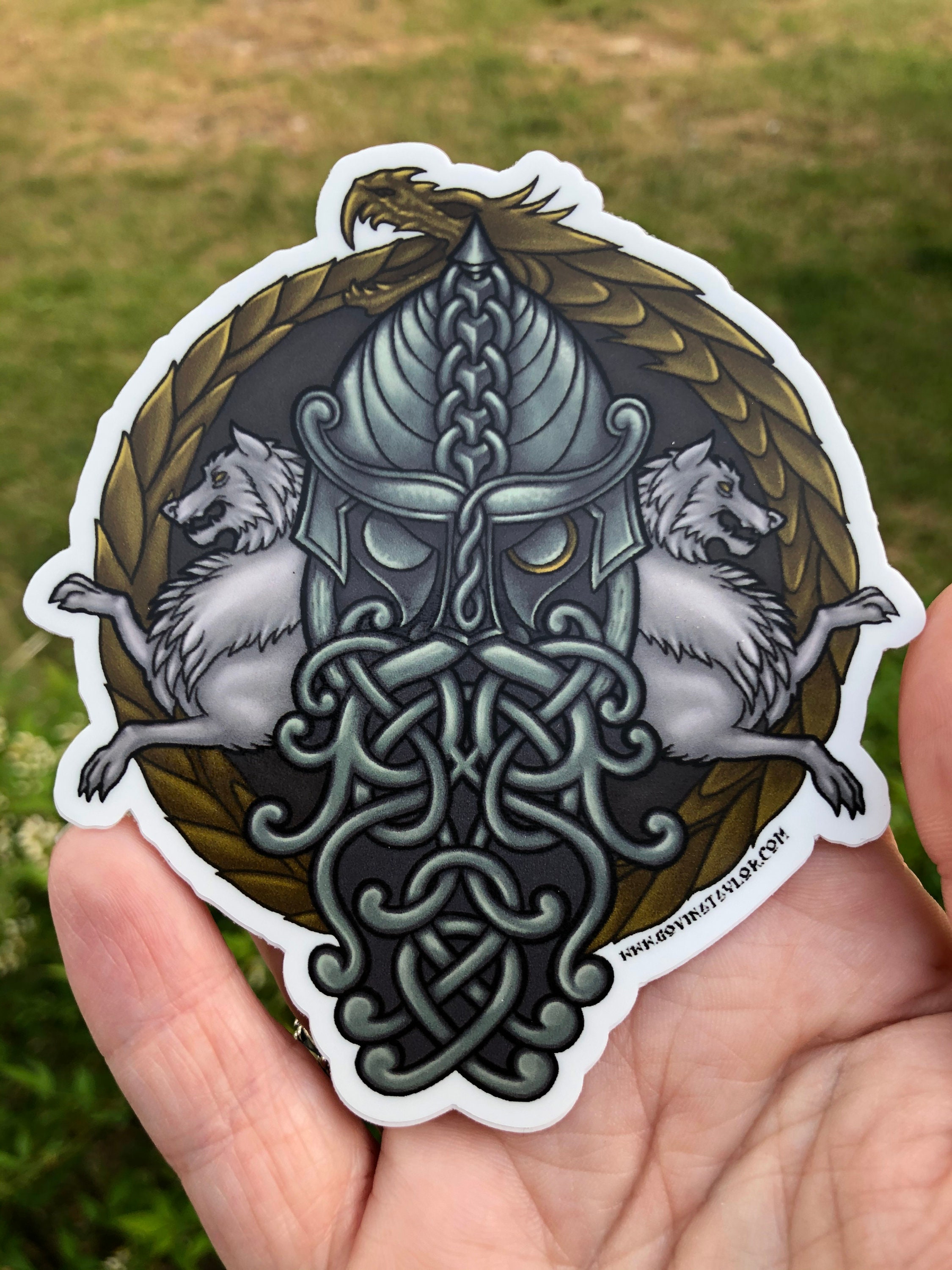 Odin Shield Viking Art Sticker - Etsy