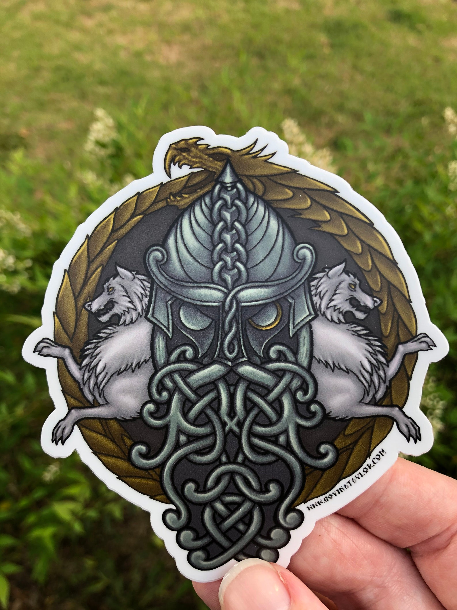 Odin Shield Viking Art Sticker | Etsy