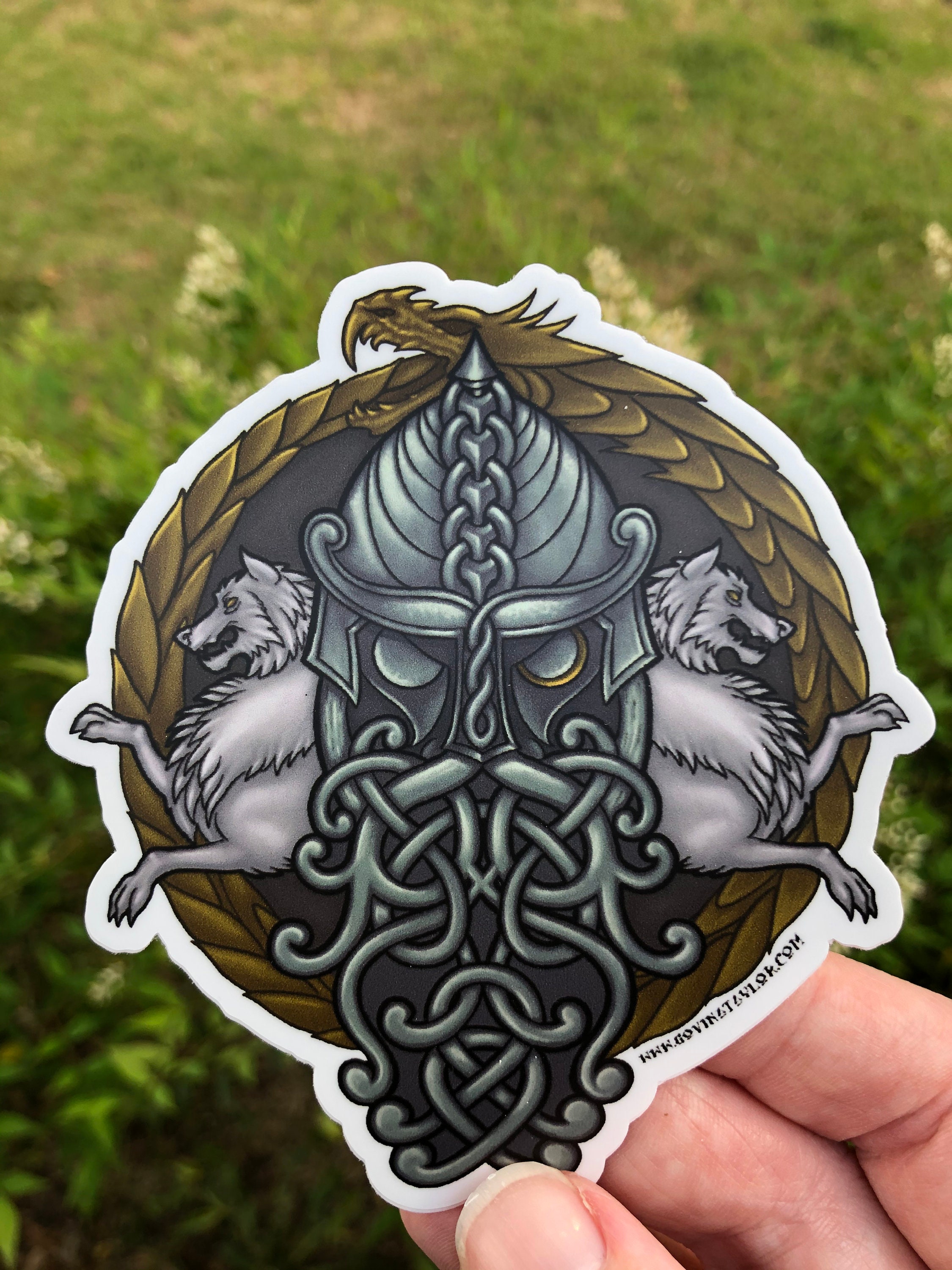 Odin Shield Viking Art Sticker - Etsy