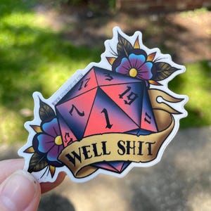 D20 Dnd Fantasy TTRPG Vinyl Sticker - Etsy