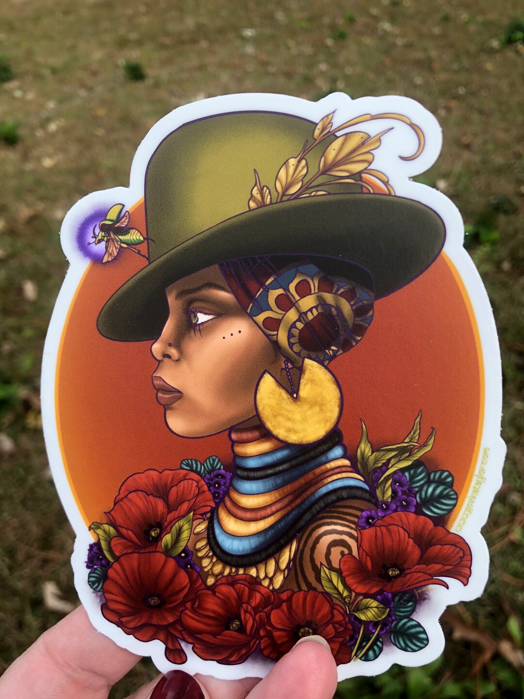 Badu, the Wisdom Goddess Vinyl Decal Sticker - Etsy