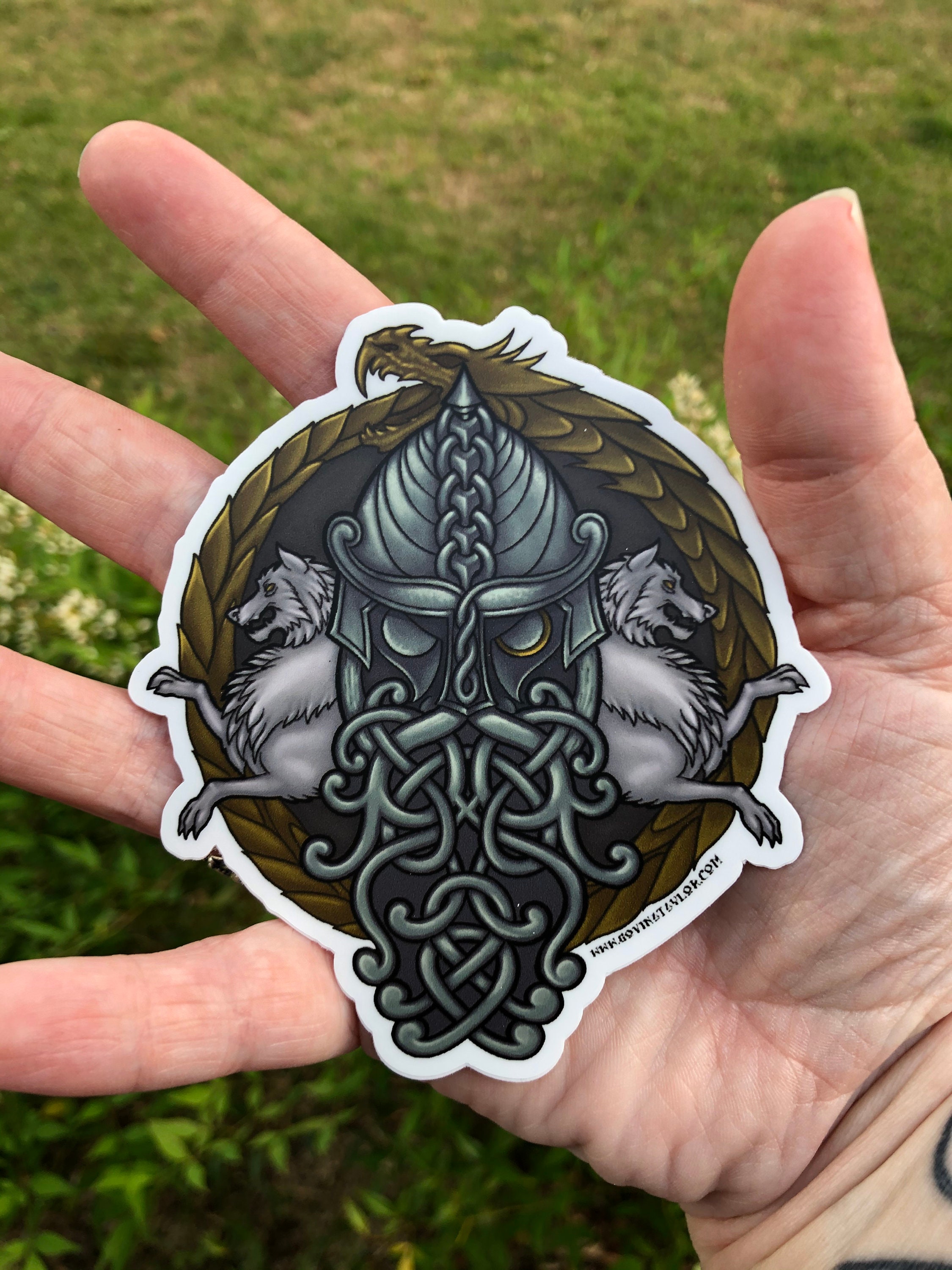 Odin Shield Viking Art Sticker - Etsy