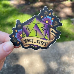 D20 Dnd Fantasy TTRPG Vinyl Sticker - Etsy