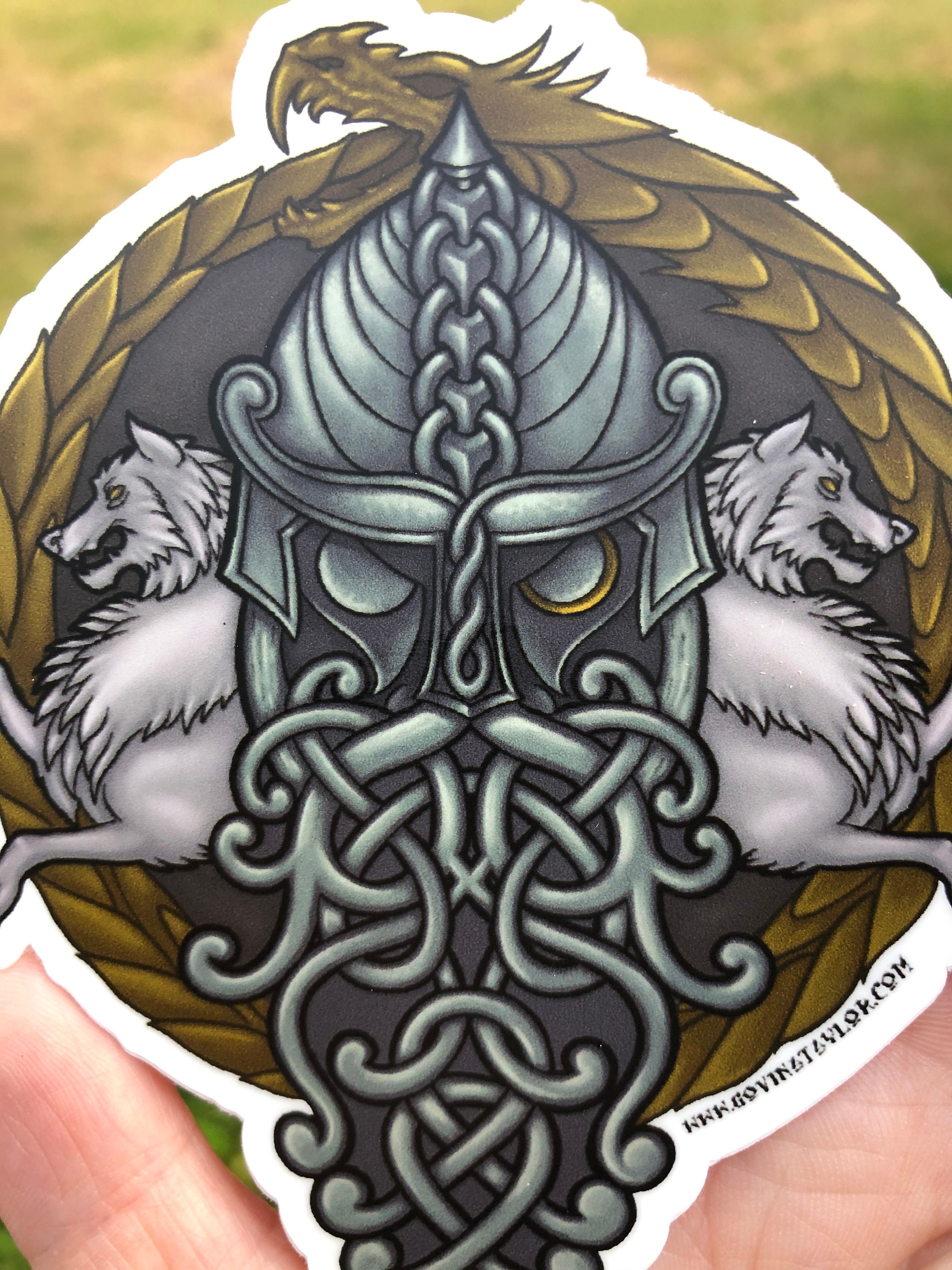 Odin Shield Viking Art Sticker - Etsy