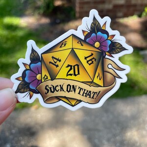 D20 Dnd Fantasy TTRPG Vinyl Sticker - Etsy