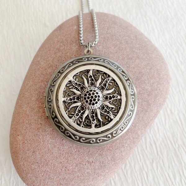 Large Silver Locket - Etsy