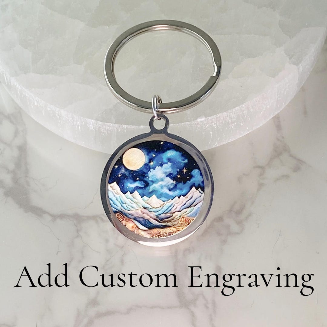 Personalized Silver Key Chain, Custom Engraved Keychain, Purse Charm ...