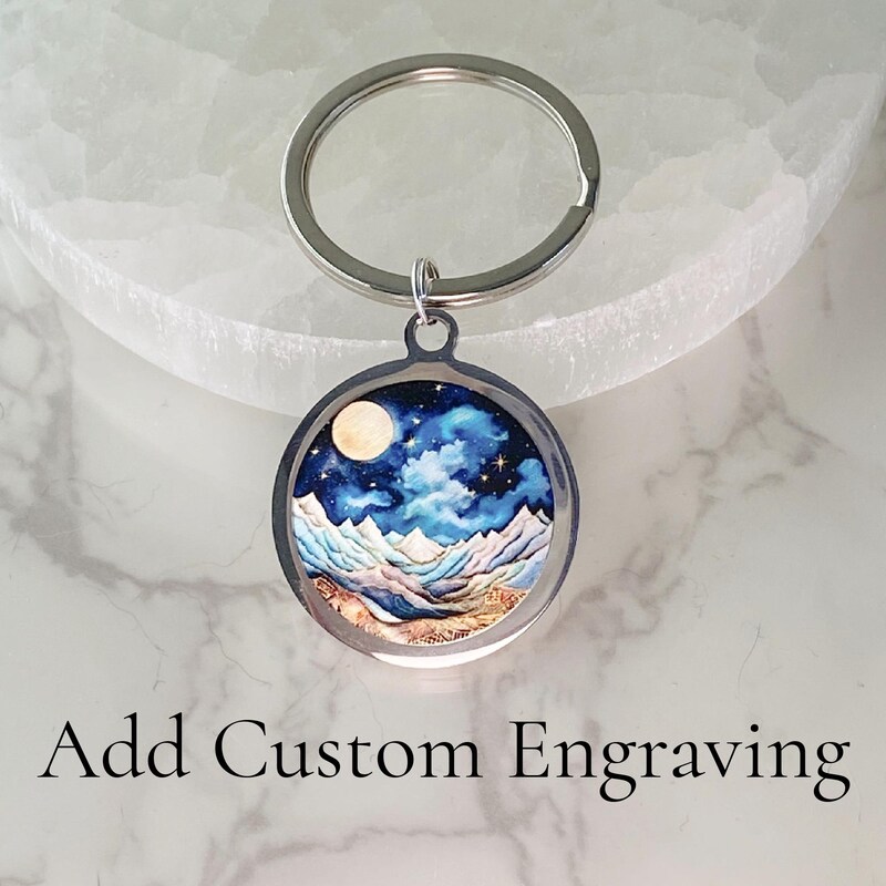 Mountain Keychain - Etsy