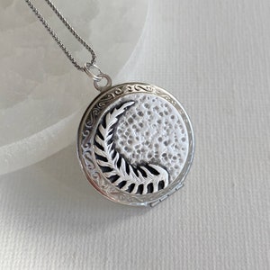 Silver Fern Photo Locket Necklace With Pictures Personalized - Etsy