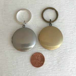 Locket Keychain With Photo, Gold or Silver, Classic Plain Locket, Men's ...
