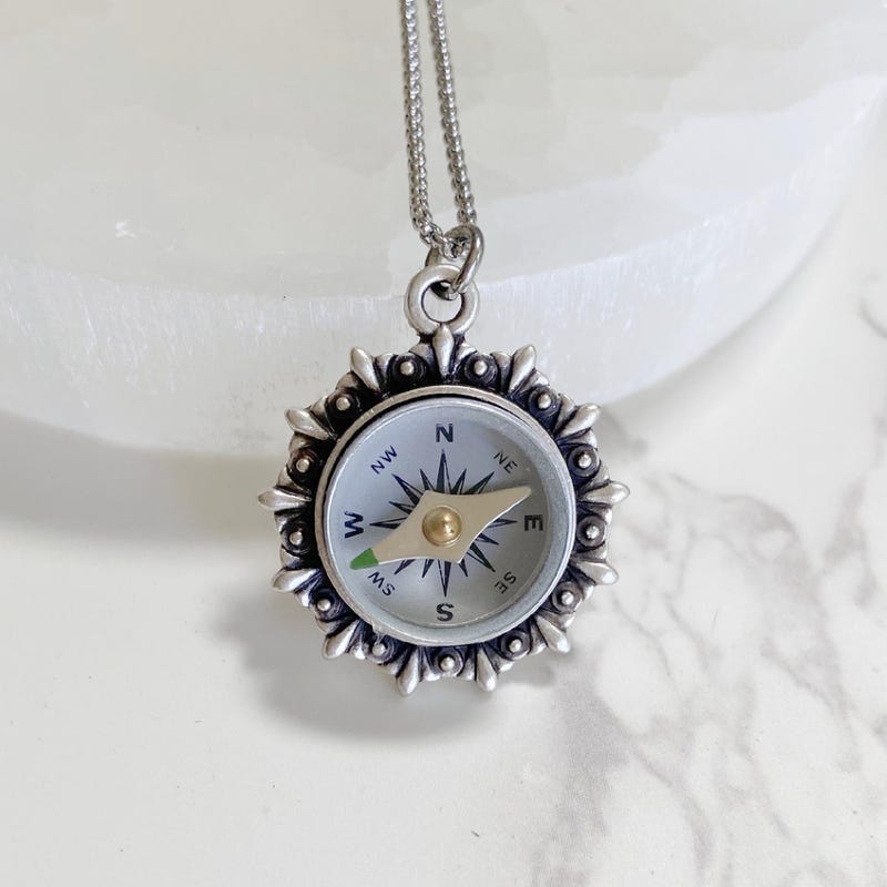 Compass Necklace - Etsy