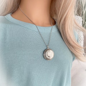 Silver Fern Photo Locket Necklace With Pictures Personalized - Etsy