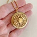 Gold Locket Necklace With Photos, Sun Compass Pendant, Gold Photo ...