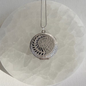 Silver Fern Photo Locket Necklace With Pictures Personalized - Etsy