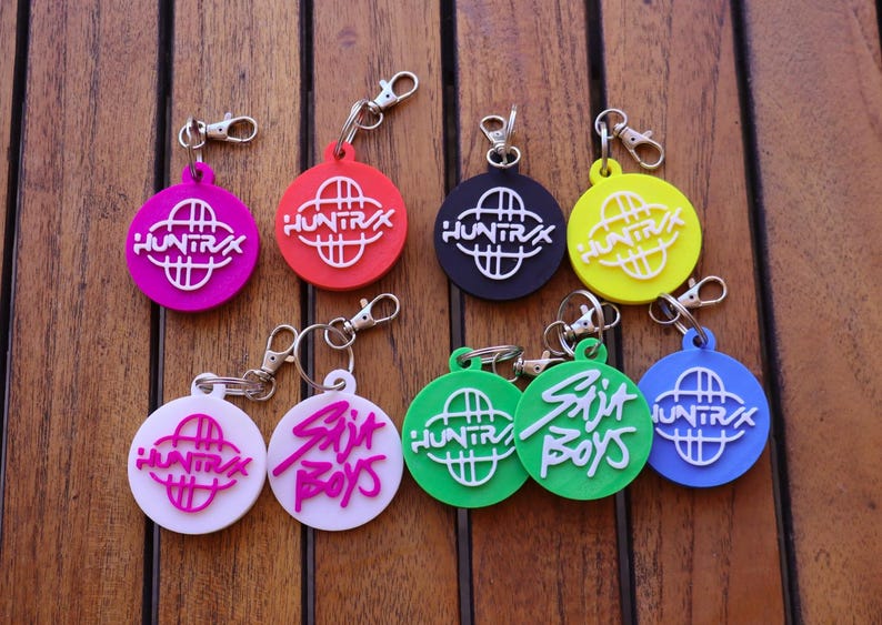 K-pop Demon Hunters & Saja Boys Double Sided Keychain Keyring Bag Tag ...