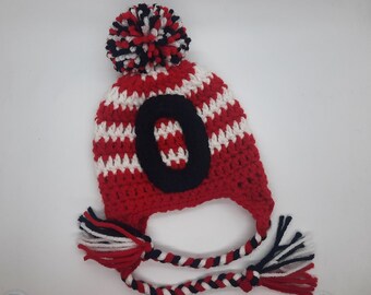Crochet Ohio State Hat Buckeyes Helmet Hat Inspired 3-4 - Etsy