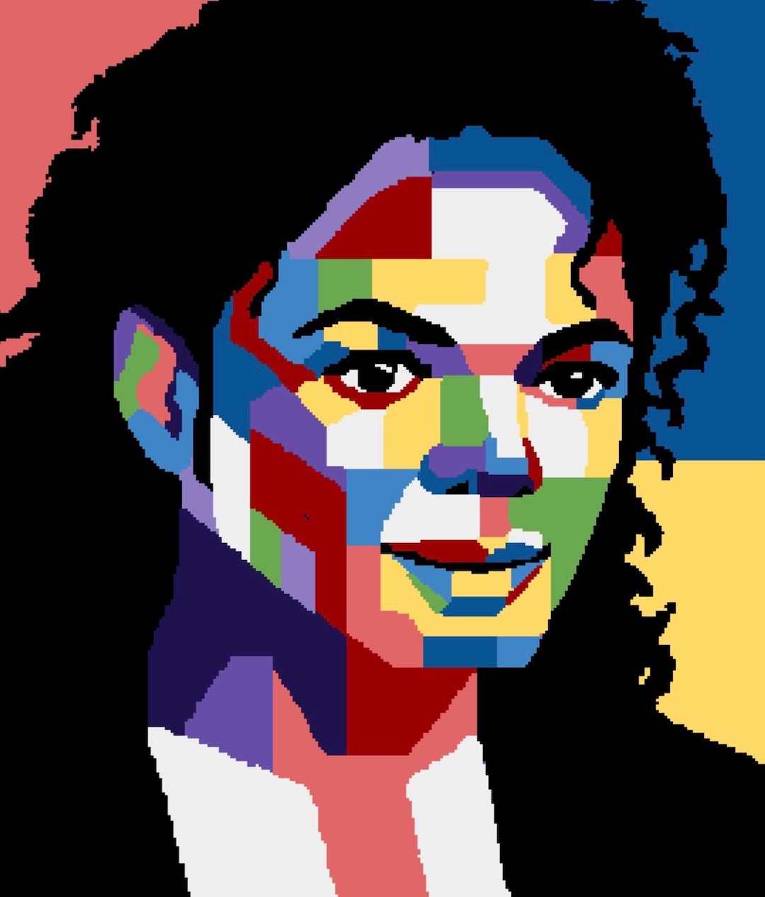 Original Artwork Pixel Graph Chart Crochet Pattern | Michael Jackson ...