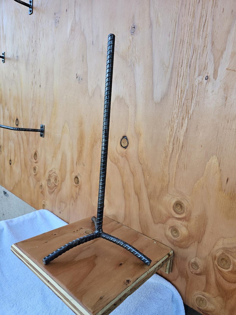 Freestanding Rebar Toilet Paper Holder | Rustic Floor TP Stand ...