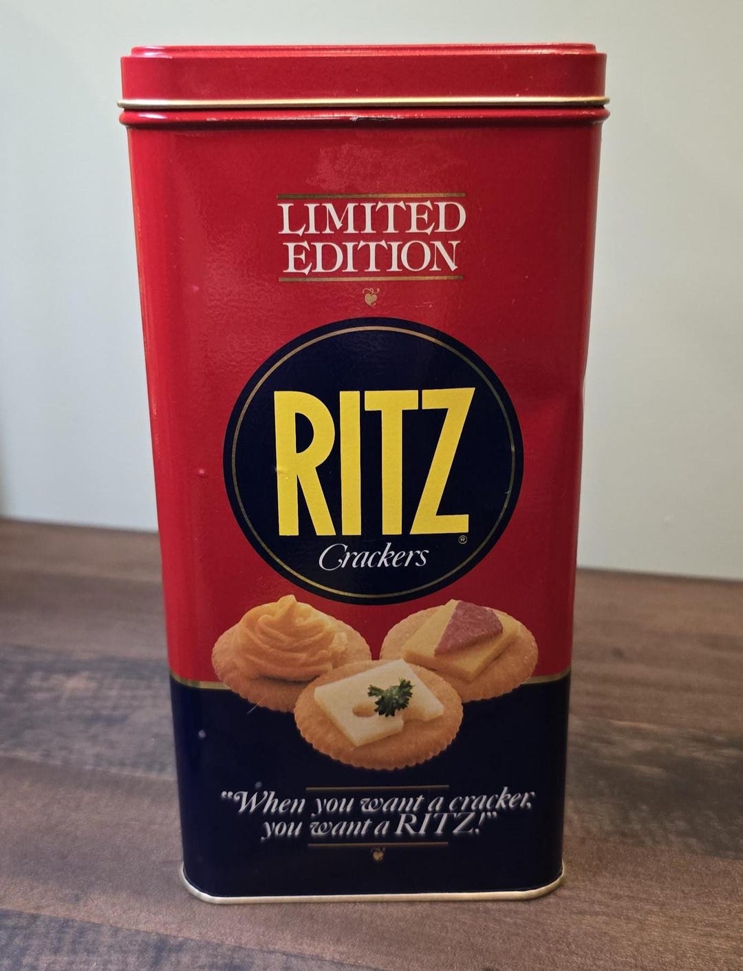 1987 Ritz Crackers Limited Edition Collectible Tin – Retro Red & Yellow ...