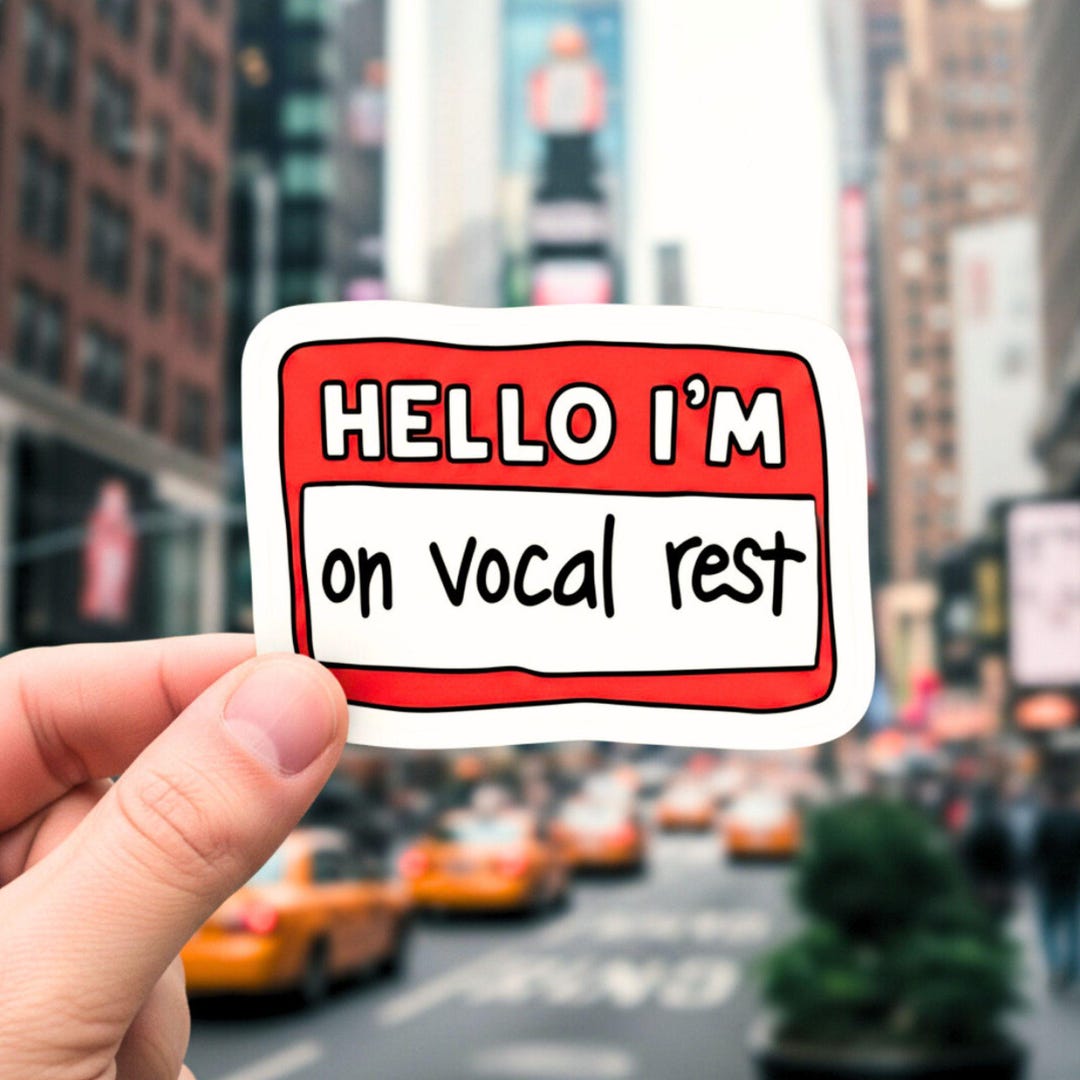 Theatre Sticker Vocal Rest Nametag - Musical Theatre Sticker, Broadway ...